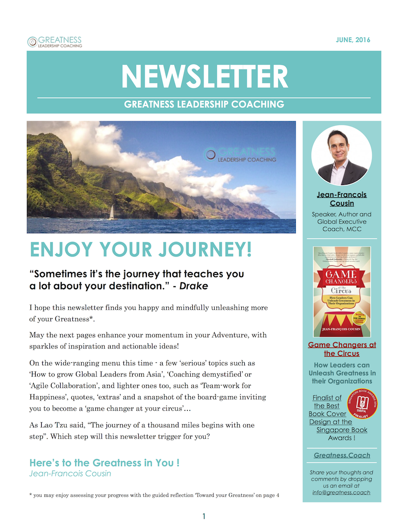 NEWSLETTERS | Greatness Leadership Coaching